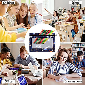 WIFIU Joystick Gamepads Pattern Pencil Pouch for 3 Ring Binder Pockets Clear Window Pencil Bag with Smooth Zipper Game Controller Pencil Case for Organization Office Supplies Cosmetics 2 Pack