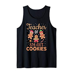 Christmas Teacher Cute Gingerbread Cookies Tank Top