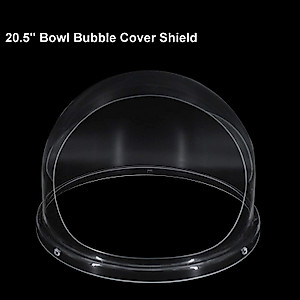 20.5" Commercial Cotton Candy Machine Bowl Bubble Cover Shield Floss Maker Clear Prevent Sugar Overload Plastic Cotton Candy Cover