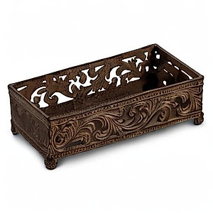 Acanthus Leaf Design Cast Metal Guest Towel Holder