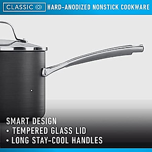 Calphalon Classic Hard-Anodized Nonstick Cookware, 5-Quart Saute Pan with Lid