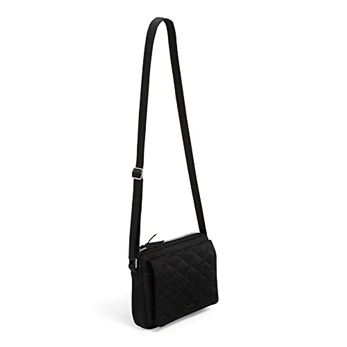 Vera Bradley Women's Peformance Twill Medium Hipster Crossbody Purse, Black, One Size