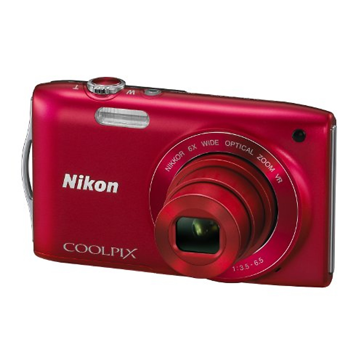 Nikon COOLPIX S3300 16 MP Digital Camera with 6x Zoom NIKKOR Glass Lens and 2.7-inch LCD (Red)