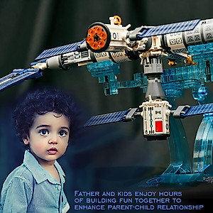 EDGKODK City International Space Station Building Toys, CNSA Tian Gong Universe Space Building Set Party Favors for Boys 8-14 (Compatible with Lego)