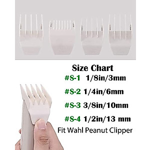 Audoc 2 Pack White Professional Peanut Clipper/Trimmer Snap On Replacement Blades #2068-300 Fits Compatible with Professional Peanut Hair Clipper