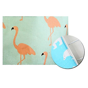 Fabric Wall Hanging Organizer with Three Pockets and Waterproof Lining - Bear Pink