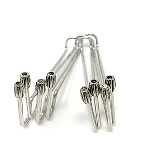 Wine Bottle Stand Or Holder For Display, Aluminum With Beads (Set Of 4)