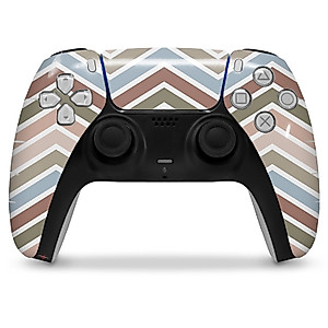 WraptorSkinz Skin Wrap compatible with Sony PS5 DualSense Controller Zig Zag Colors 03 (CONTROLLER NOT INCLUDED)