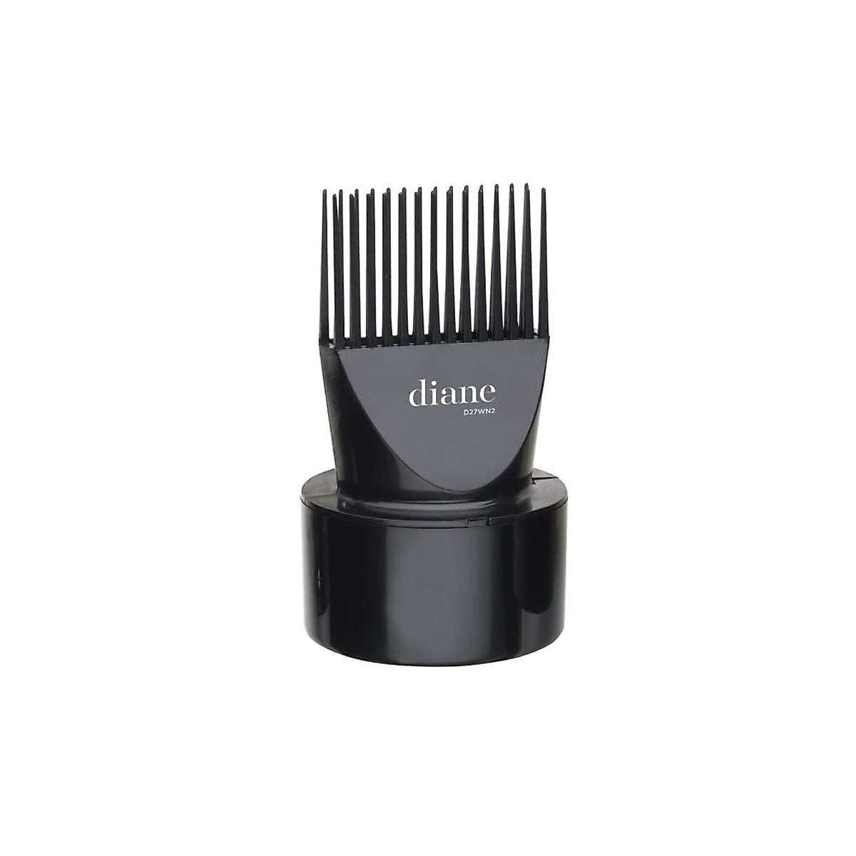 Diane Universal Blow Dryer Comb Attachment for Straightening, Detangling, Volumizing, and Styling, Fits Most 2” Barrel Hair Dryers, Black