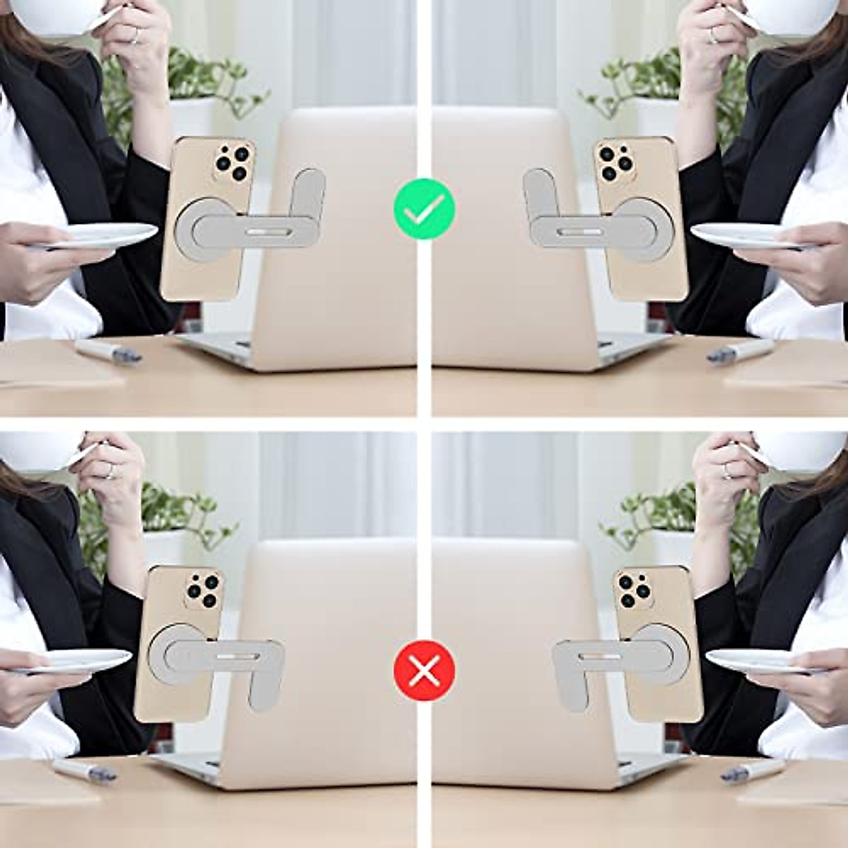 Doter MagSafe Accessories are Compatible with iPhone 14/iPhone 13/iPhone 12 Series, Universal Laptop Accessories in Order for Dual-Screen Interaction, Laptop Phone Holder for All Cell Phones