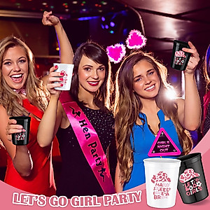 Norme 16 Pcs Let's Go Girl Party Cups Bachelorette Party Supplies Man I Feel Like a Bride Party 16 oz Reusable Black White Plastic Bride Cup for Bridesmaid Bridal Shower Wedding Decorations Favors