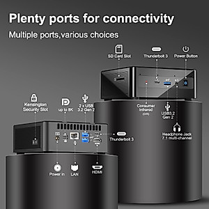 Intel 2023 Newest NUC11 Tiny Client Mini Desktop PC 4-Core i7-1165G7 64GB DDR4 1TB NVMe SSD 1TB HDD Iris Xe Graphics WiFi AX RJ-45 HDMI Mini-DP Thunderbolt3 USB-C Windows 11 Pro w/RE USB