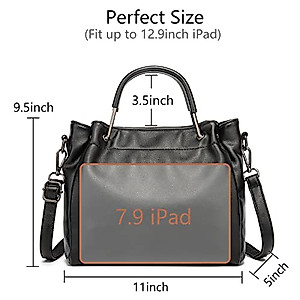 MBDFUT Handbags for Women Fashion Soft Leather Purses Satchel Large Capacity Tote Shoulder Crossbody Bags