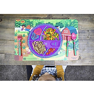Constructive Eating Garden Fairy Plate, Placemat and Utensil Set