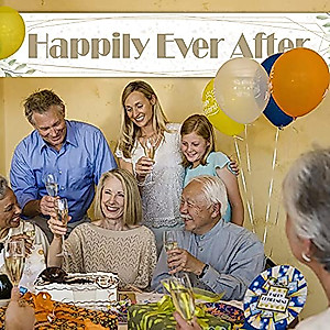Happily Ever After Large Banner, Princess Theme Wedding Banner, Wedding Anniversary Party Decorations Supplies, Indoor Outdoor Backdrop 8.9 x 1.6 Feet