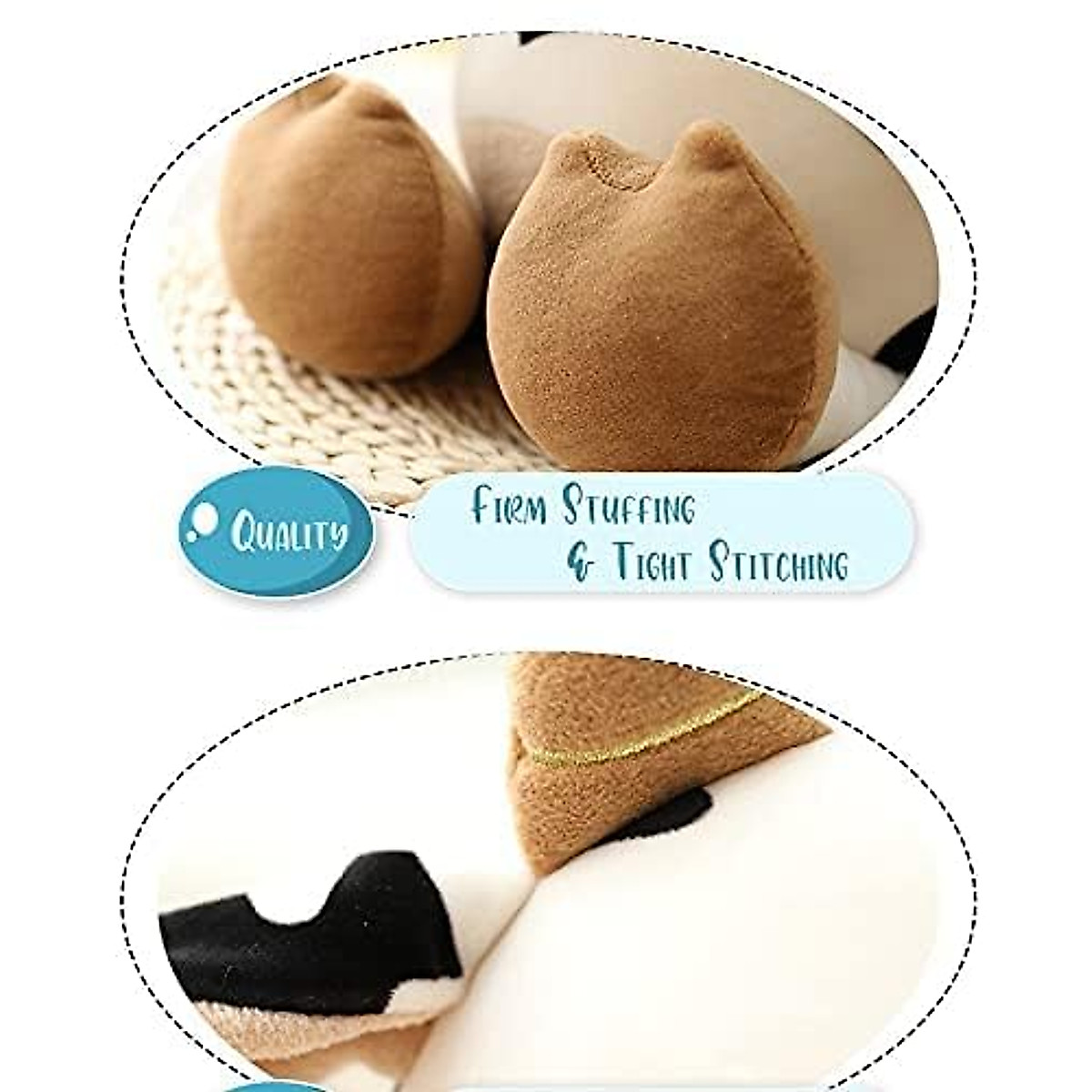 Generic Cow Plush Toy,16 inch Stuffed Animal Throw Plushie Pillow Doll,Soft Fluffy Friend Hugging Cushion-Present for Every Age and Occasion