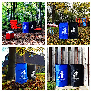 Gigco21 Gig Collections Large Durable Waterproof Combo pop up Recycle and Trash Collapsible Garbage containers, cans with Zipper Cover Great for Outdoor Indoor use -Camping, Party, Backyard, Beach