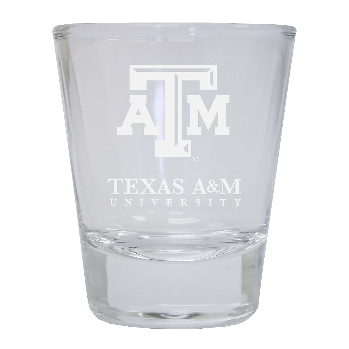 R and R Imports Texas A&M Aggies Etched Round Shot Glass Officially Licensed Collegiate Product