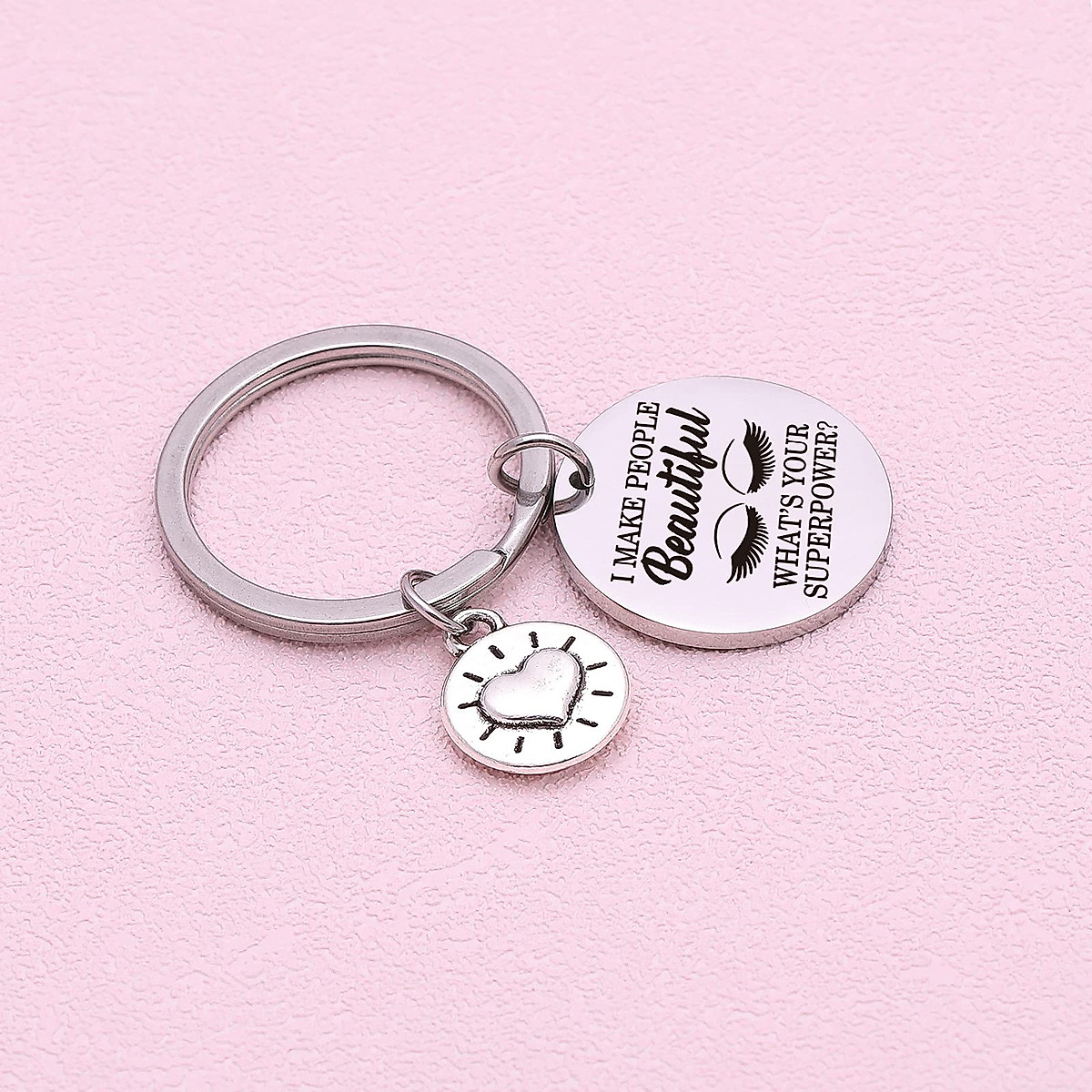 Nothers ASANHAO Beautician Gift Beauty Salon Jewelry Beautician Appreciation Gift Eyelash Keychain makeup Artists Jewelry Lash Girl Gift Beautician Keychain
