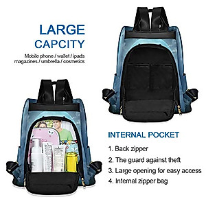 ALAZA Wolf Moon Animal Print Backpack Purse for Women Anti Theft Fashion Back Pack Shoulder Bag