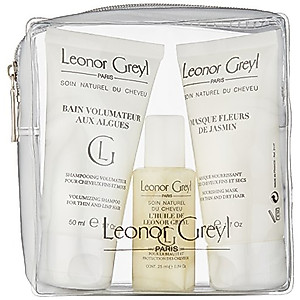 Leonor Greyl Paris - Luxury Travel Kit for Volume - TSA Approved - Travel Size Shampoo, Hair Oil & Conditioning Mask for Volume