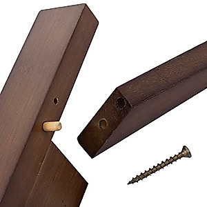 MyGift Brown Bamboo Decorative Coat Hooks, Entryway Rack Organizer with 6 Hooks