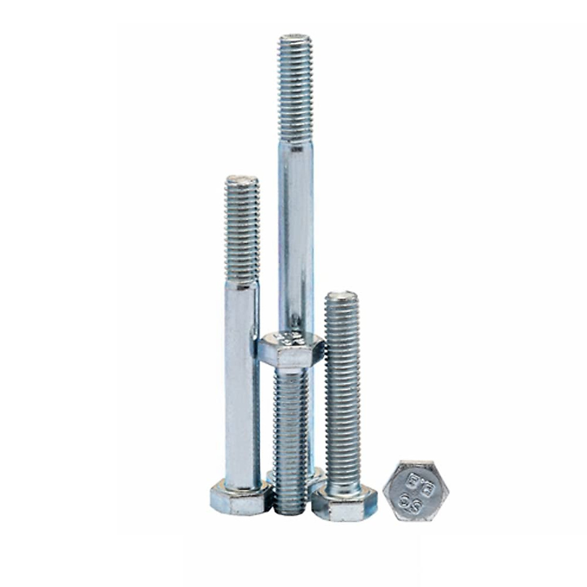 5 PCS Semi Teeth Carbon Steel Plating White Zinc Outer Hexagonal Bolt, for Fasteners Or Mechanical Etc.M16x150mm