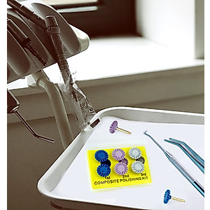 Dental Composite Resin Polishing Disc Polishe Wheels Brush Rubber Disc Kit Spiral Tooth Polisher Diamond System 6PCS