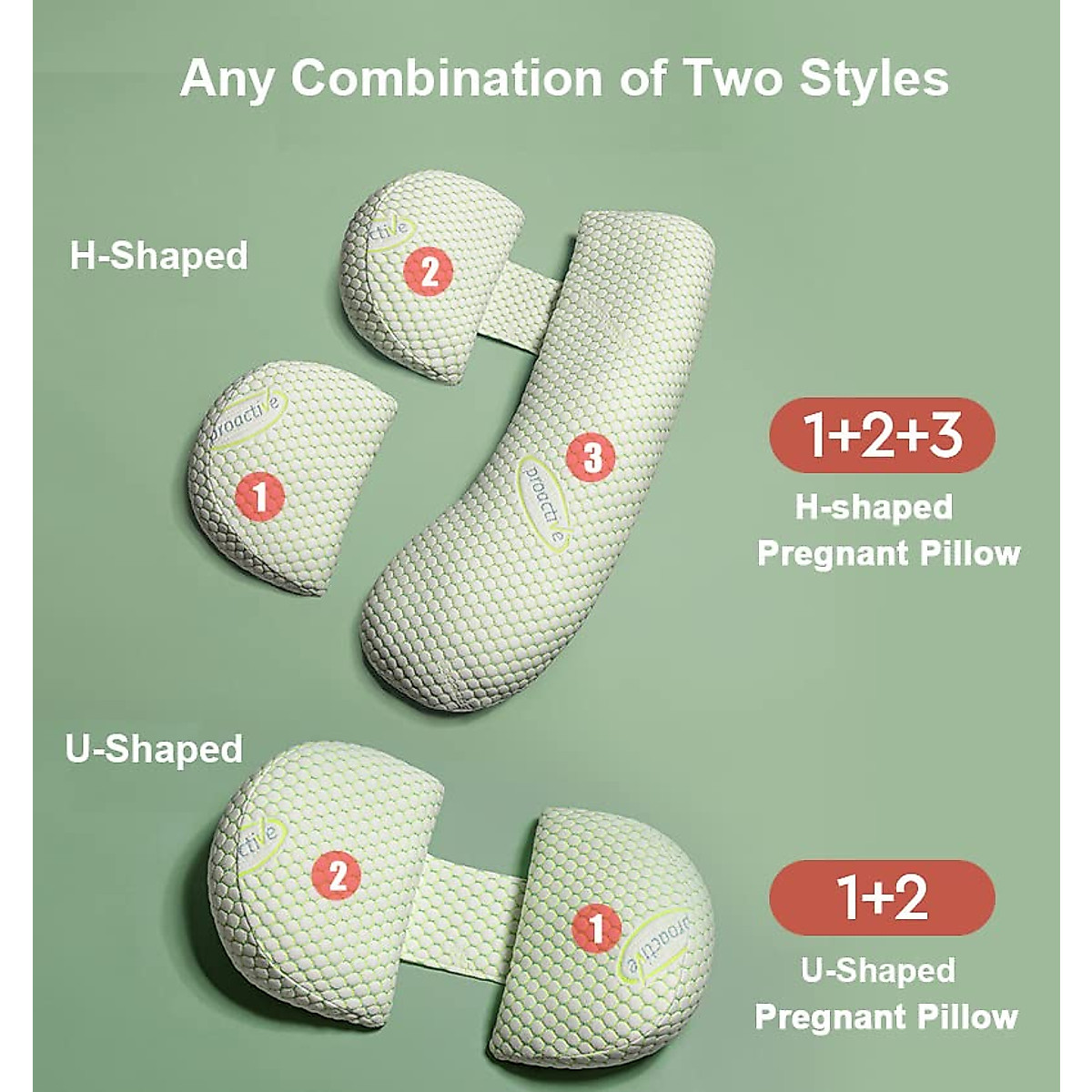 Oternal Pregnancy Pillow for Pregnant Women, Soft Pregnancy Body Pillow,Support for Back, Hips, Legs, Maternity Pillow with Detachable and Adjustable Pillow Cover