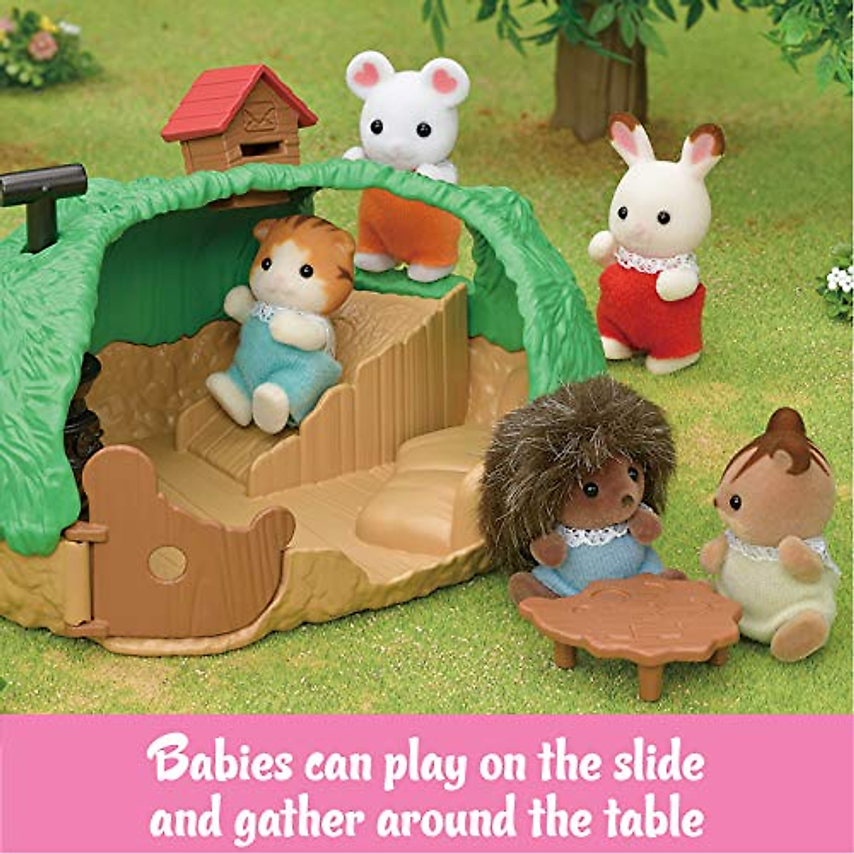 Calico Critters Baby Hedgehog Hideout Playset; Collectible Dollhouse Toy with Figure & Environment Included