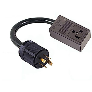 L14-30P Generator Twist Lock Male 4-Pin Plug To 6-50R Welder 3-Prong Female Socket Receptacle Outlet Electric Power Cord Cable Miller Lincoln Hobart Adapter/Converter NEMA FX371