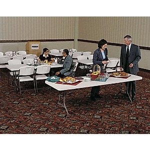 Lifetime 42984 Folding Utility Table, 8 Feet, Almond, Pack of 4