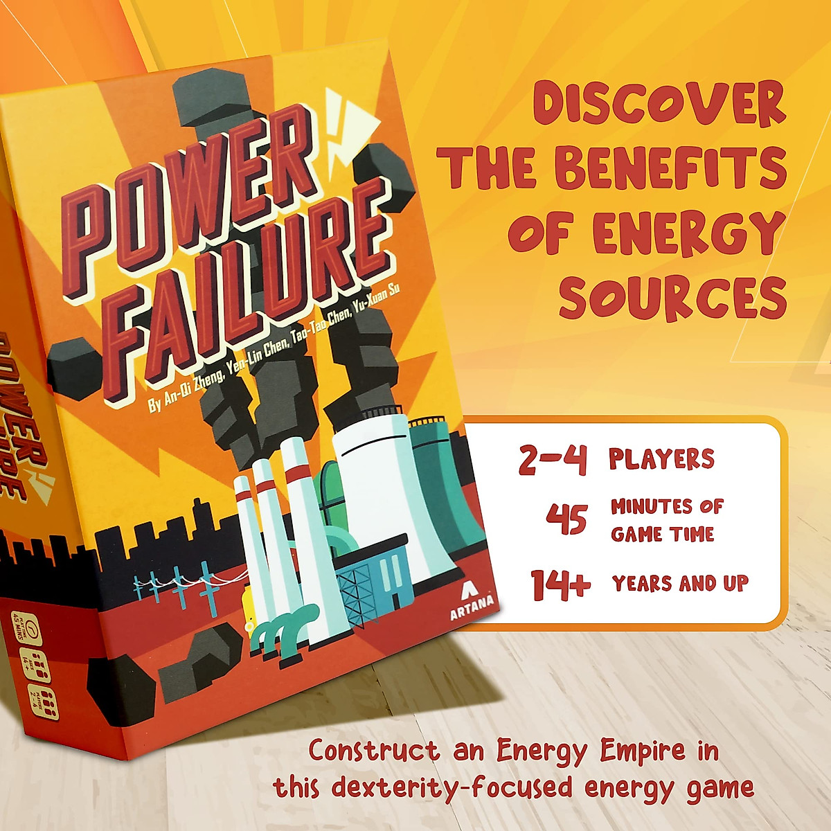 Power Failure: A Strategy Card Game About Power Plants and Energy Generation – Science Board Game on Nuclear, Renewable, and Fossil Fuels - Educational STEM Board Game for Gamers, Adults and Families