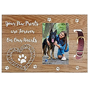 Sort it Rite Dog Memorial Picture Frame - Perfect Loss of Dog Gift, Ideal Pet Memorial Gift for Dogs & Cats, Special Pet Memorial Picture Frame with Heartfelt Quote, Holds 4x6 Photo (Natural)