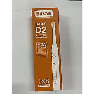 Bitvae Ultrasonic Electric Toothbrush with 8 Brush Heads for Adults and Kids, Rechargeable Travel Toothbrush with a Holder, 5 Modes, Smart Timer, Living Coral D2