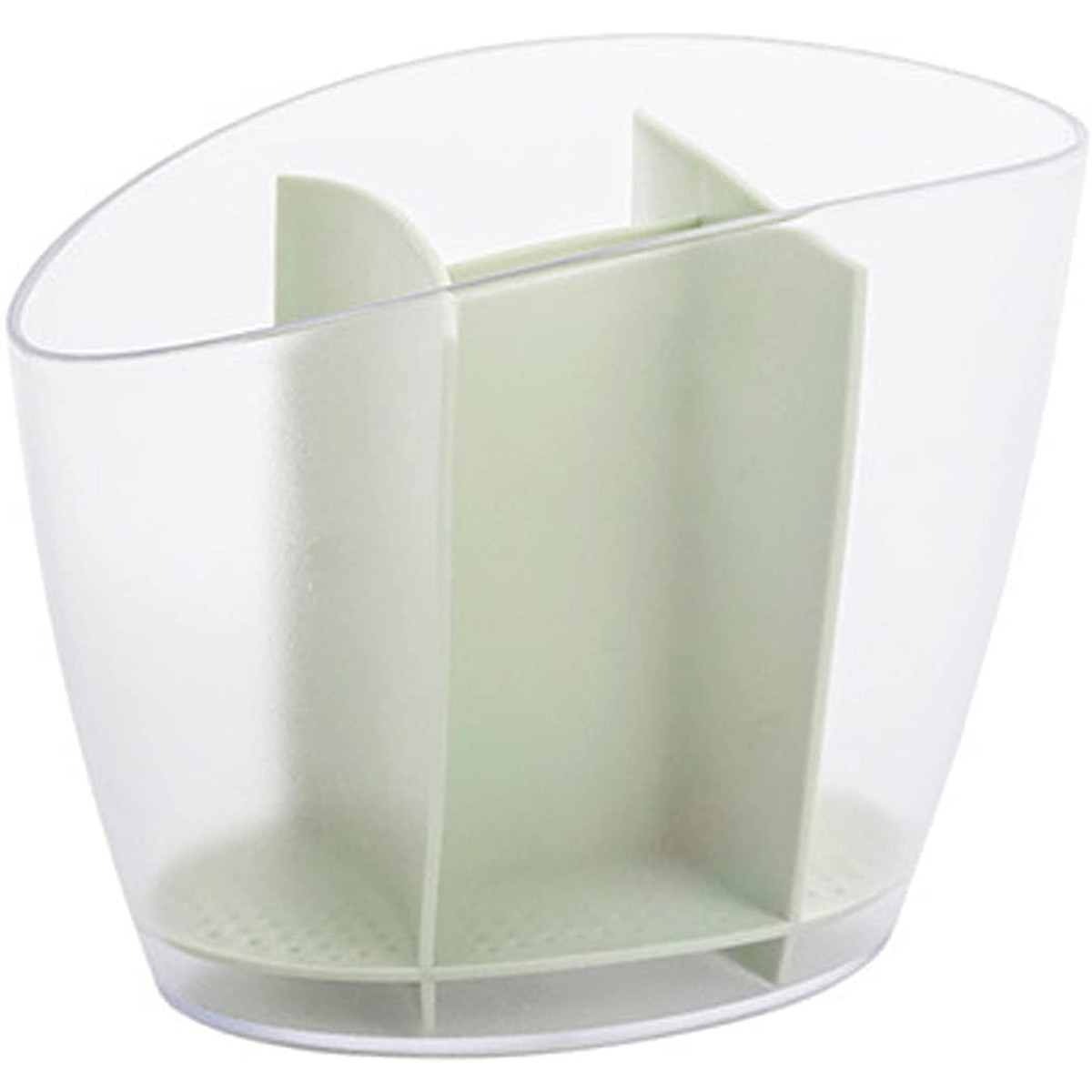 ceramic Utensil Caddy Creative Home Kitchen, Removable and Washable Chopstick Drain TubeSimple and Multi-Purpose Plastic Tableware Storage Tube Pen Holder chopstick holder (Color : Green)