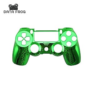 Ambertown Special Custom Full Housing Shell Case Cover with Buttons for PS4 for Sony Playstation 4 Dualshock 4 Wireless Controller - Chrome Green