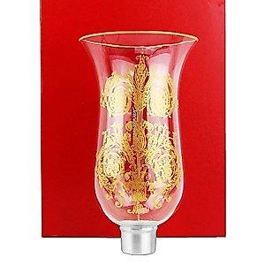 BACCARAT INCREDIBLY RARE HURRICANE LAMP CHANDELIER REPLACEMENT 24K GOLD ETCHED