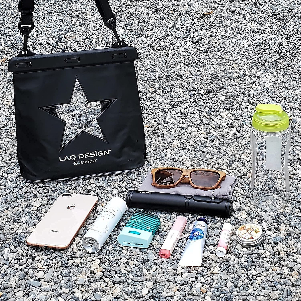 LAQ DESiGN Perspective Waterproof Storage Bag & Double Sided Perspective Dry Bag with Screen Touchable Inter Pocket