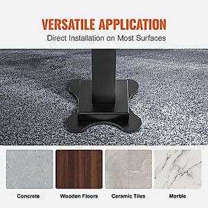 VEVOR Handrail for Outdoor Steps, 2-3 Steps Outdoor Handrail, Adjustable Aluminum Staircase Handrail, Thickened Stair Railings for Porch Railing, Deck Handrail