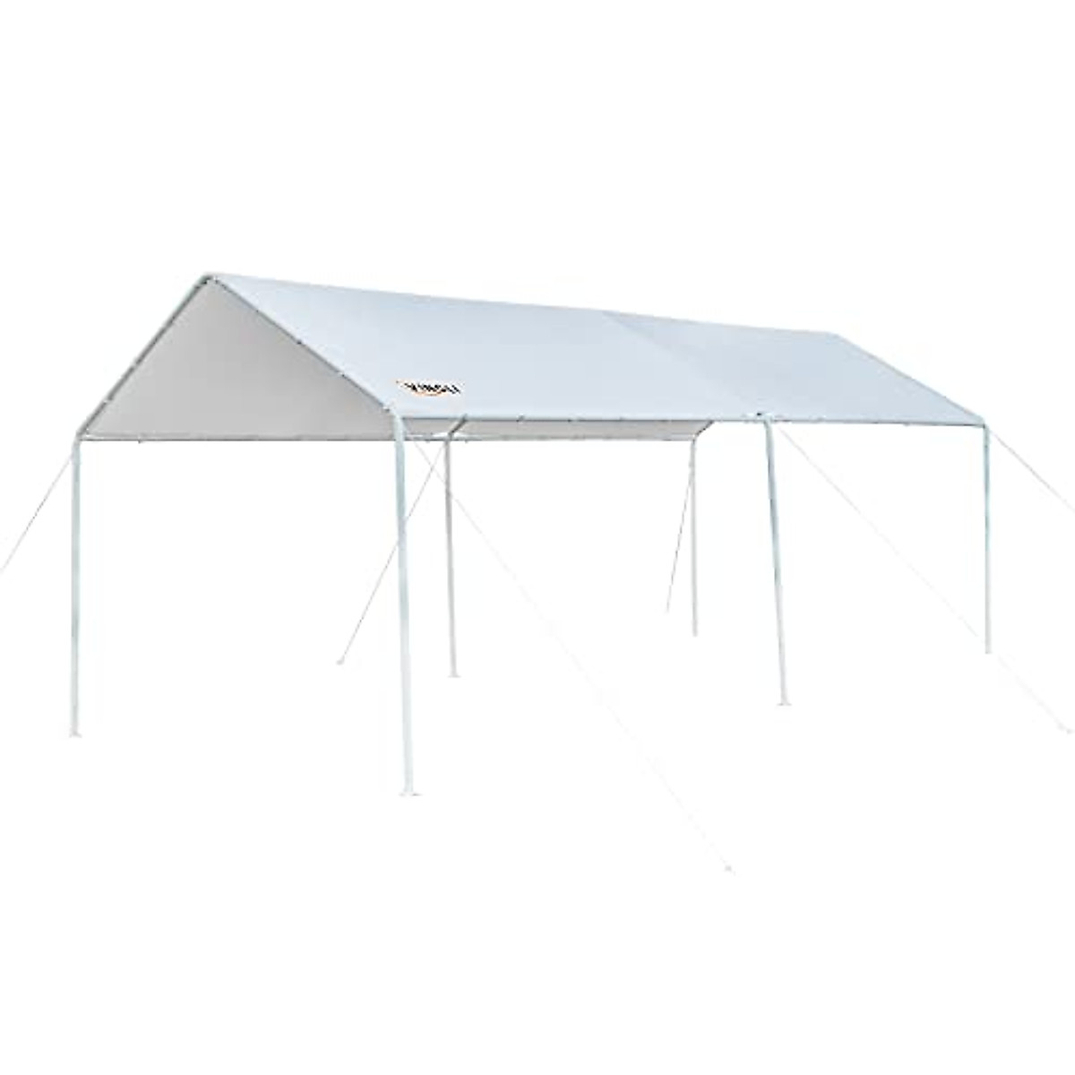VINGLI 10X20 Upgraded Carport Canopy Tent for Car Heavy Duty, Waterproof Panels Garage Vehicle Sunshine Boat Shelter, Outdoor Car Port Party Tent Garden, White