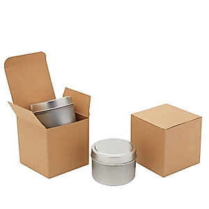 Juvale 100-Pack Brown 3x3x3 Gift Boxes with Lids for Candles, Ornaments, Crafts, Party Favors, Cupcakes, Holiday, Birthday, Baby Shower, Bridesmaid and Groomsmen Proposal, Easy Assemble