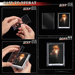 Zonon 12 Pieces Clear Deck Case, Card Organizer Compatible with MTG TCG Plastic Playing Card Case Trading Card Collection Card Box Holder for Game Cards Storage
