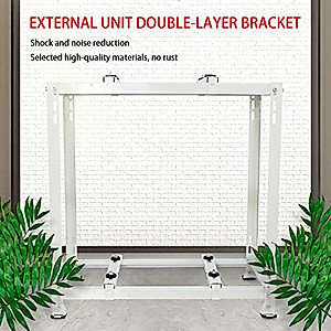 FANOYA Mini Split Stand, Double Levels Ground Stand, for Mini Split Air Conditioners Heat Pump System, Heavy Duty Condenser Stand, Ductless Mini Split Bracket