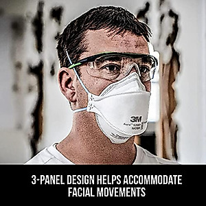 3M Aura Particulate Respirator 9205+ N95, Lightweight, 3 Panel Designed Helps Provide Comfortable and Convenient Respiratory Protection, 3-Pack