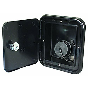 Thetford|B&B Molders RV Replacement Parts and Accessories Camper Gravity Water Inlet Fill for 1 1/4 inch or 1 3/8 inch Connections Hatch Black PN 94252