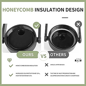 WATERSY 1 Gallon Water Bottle Insulated(Cold for 48 Hrs),BPA Free&Leak Proof,128oz Stainless Steel Water Jug,Big thermos,Large Water Bottle with Handle for Gym,Hiking,Camping&Travel,Black