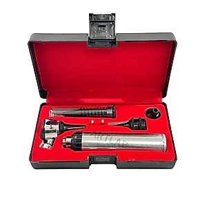 New SYNAMED USA 3.2V Otoscope Set Includes Set of Disposable Specula Adaptor and 3 Sizes of reuseable Specula Plus Hard CaseCase + 2FREE Bulb (CYNAMED Brand