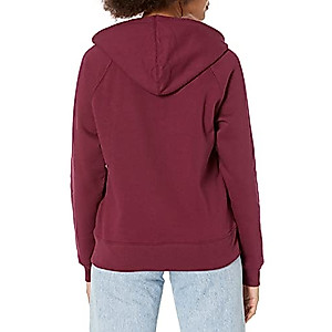 GAP womens Logo Hoodie Zip Sweatshirt, Ruby Wine, Large US
