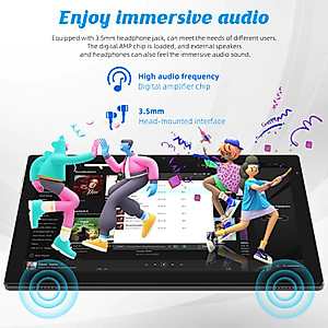 10 Inch Android Tablet, 2 in 1 Tablet with Keyboard 6GB + 128GB 10.1'' Tablets, 5G WiFi 6, BT 5.0, 1.8Ghz CPU Tableta PC, 8MP Camera, 6000mAh, Comptuer Tablet include Case Mouse Stylus Film, Black